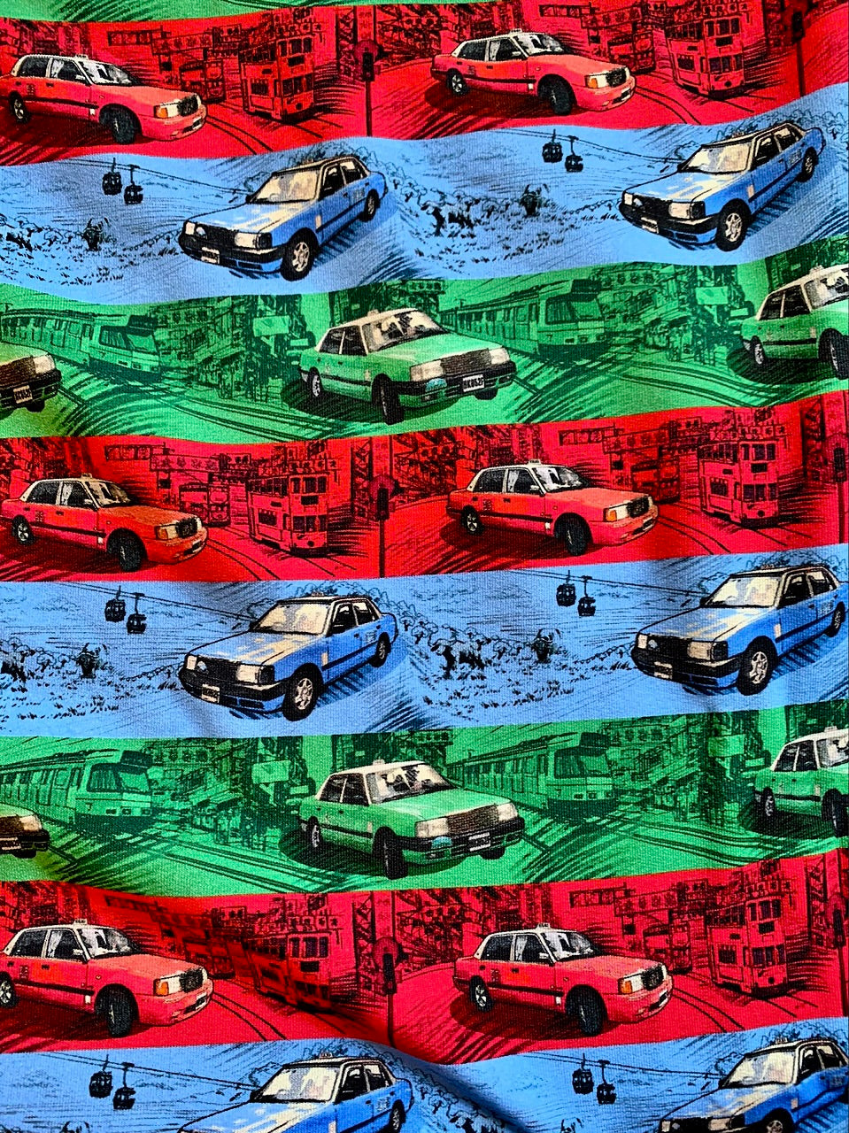 Buy Hong Kong Taxi Fabric | 852 Fabric | Hong Kong Sewing