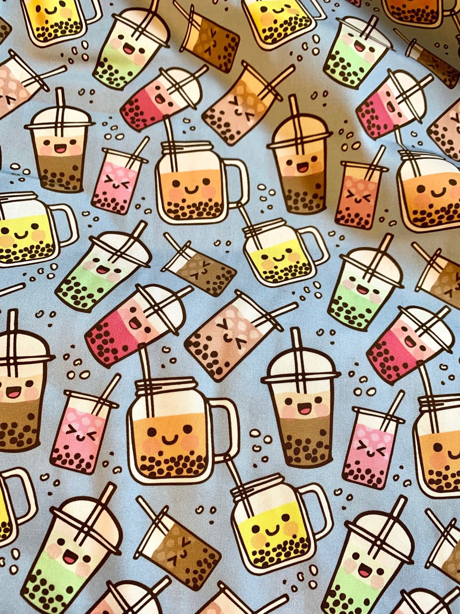 Buy Cute Boba design | Sewing Hong Kong | Blue boba – 852 Fabric