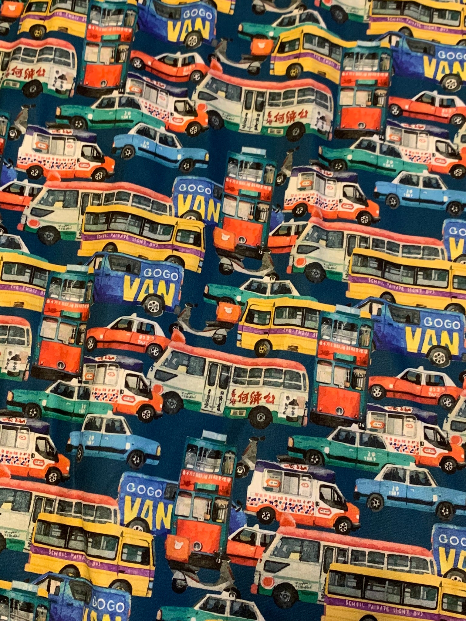 Buy Hong Kong Transport fabric | Hong Kong taxi fabric | 852 Fabric